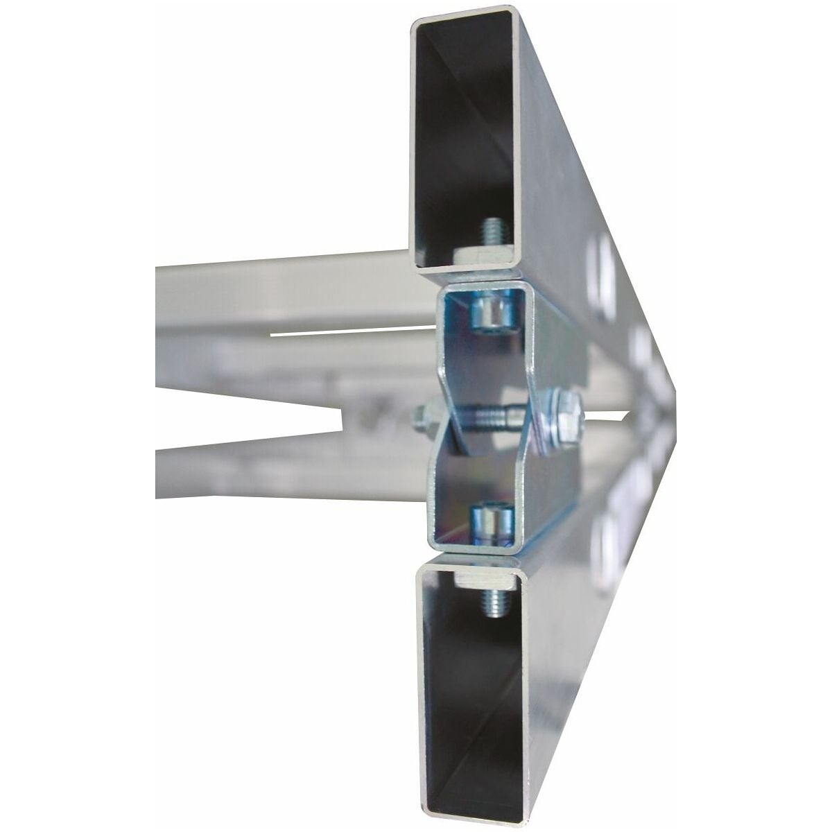 Trappstege, aluminium, steg på båda sidorna